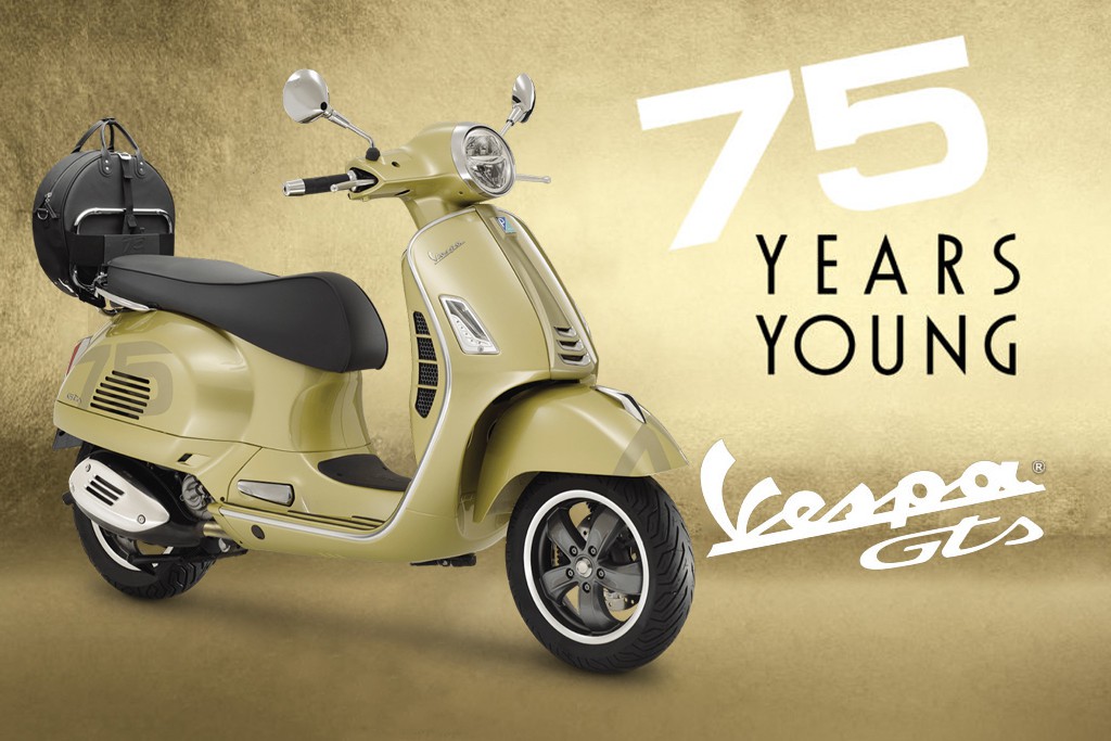 ใหม่ Vespa Gts 300 Hpe 75th Anniversary Special Edition 2021 ข้อมูล